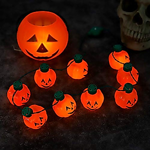 Aodaer 3 Pack LED Light Up Halloween Pumpkin Lantern Necklace for Holiday Halloween Party Favors