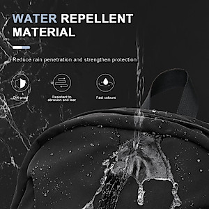 weradar Black School Backpack For Women Men,Waterproof College Backpack,High School Bookbag,Lightweight Casual Daypack Travel Backpack,Carry On Bag for Office/Teacher/Work