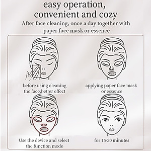 HBJH Led Face Mask Light Therapy, 7 led Light Therapy for Facial Skin Care - Blue & Red Light for facial oil Reduction and improve skin. (F-Masks-A)