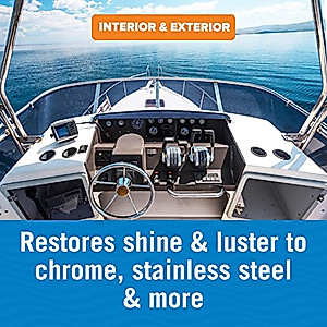 Metal Polish Metal Cleaner and Chrome Polish Marine Grade for Boats and Cars Aluminum and Stainless Steel (Reformulated)