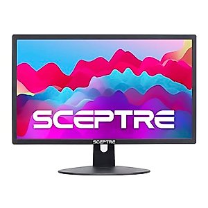 Sceptre 22" 75hz 1080p LED Monitor HDMI x2 VGA 99% sRGB Wall Mount Ready Build-in Speakers, Machine Black 2021 (E22 Series)