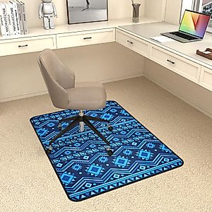 Mapuon Heavy Duty Desk Chair Mat for Carpet & Hardwood Floors, 48" x 36" Exquisite Jacquard Floor Mat Office Chair Mat for Carpeted Floors and Hardwood Floor for Home Office