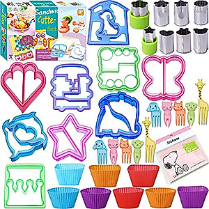 Sandwich Cutters for Kids Vegetable Fruit Fun Crust Cutters Shapes for Children Bento Box and Lunch Box of All Ages
