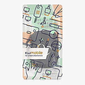 kwmobile Neoprene Case Compatible with in-Ear Headphones - 2.3 x 3.5 inches (6 x 9 cm) Case with Zip - Brushed Heart