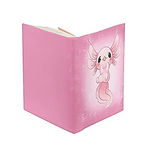DIYFLASH Pink Axolotl Book Covers for Paperbacks Custom School Supplies for Teen Girls Animal Print Book Protector for Your Textbooks From Scratch, Moisture or Bump