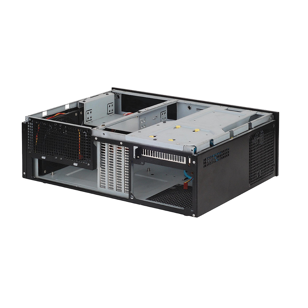 SilverStone Technology Aluminum Front Panel and SECC Body Micro ATX HTPC Computer Case with 2X USB3.0 Front Ports Cases in Black GD04B-3.0-USA