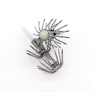 AOKID Squid Jig Sturdy Stainless Steel Sea Fishing Squid Hook Double-Layers Fishing Gear