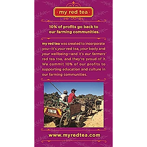 Rooibos Tea, USDA Certified Organic Tea, MY RED TEA. Tagless South African, 100% Pure, Single Origin, Natural, Farmer Friendly, GMO and Caffeine Free (80)