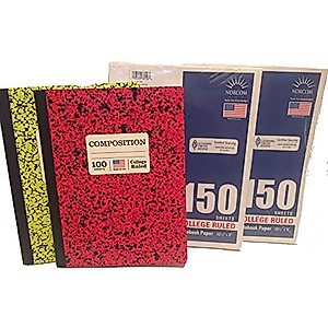 Secondary School Supply Pack - 25 Essential Items for College, High School or Middle School. Includes Pencils, Paper, Binders, Notebooks, Folders and More! 25 Piece Bundle