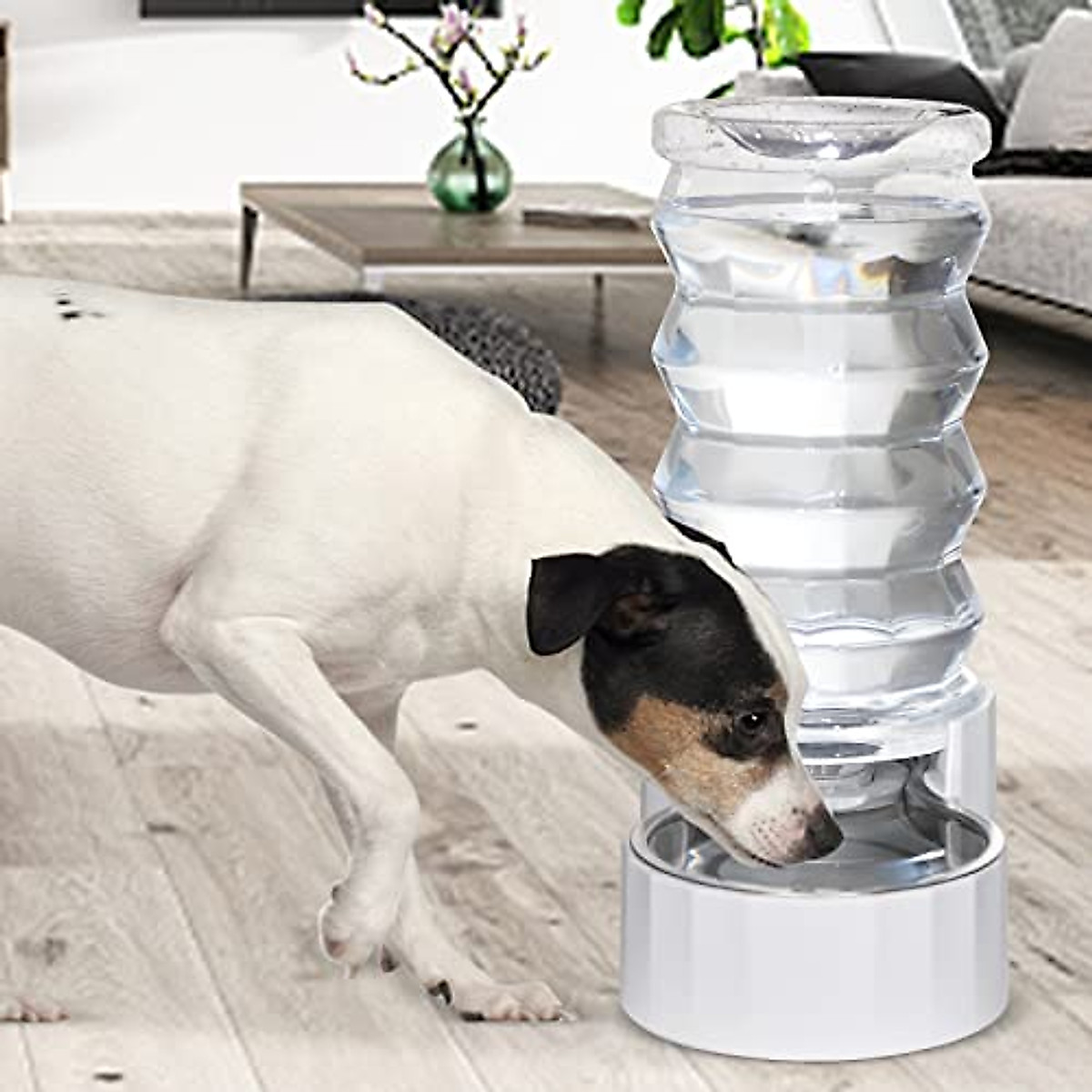 RIZZARI Automatic Pet Waterer,100% BPA-Free, Gravity Stainless Steel Water Dispenser,Large Capacity Water Feeder for Cats and Small and Medium-Sized Dogs (8L)