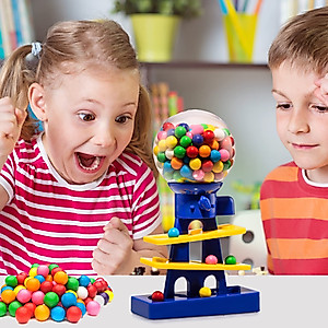 Tower Gumball Machine for Kids - 10" Gum Machine Toy Bank - Candy Machine Dispenser Includes 25 Dubble Bubble Gum Balls - Candy Dispenser Machine Christmas Gift Toys for Girls and Boys - Playo (Blue)