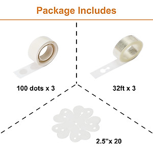 RUBFAC Balloon Arch Strip Kit, 26pcs Balloon Decoration Set with Balloon Strip Balloon Tape Balloon Clips for Party Wedding Birthday Baby Shower Decoration DIY