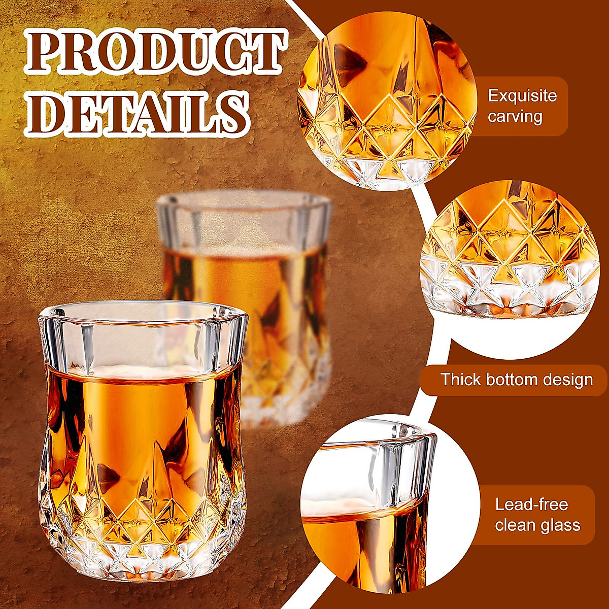 Meanplan 1.7oz Mini Shot Glasses Set Tasting Glasses Heavy Base Clear Shot Glass Cute Cordial Glasses Mini Wine Glasses for Serving Whiskey, Wine, Juice (24 Pieces)