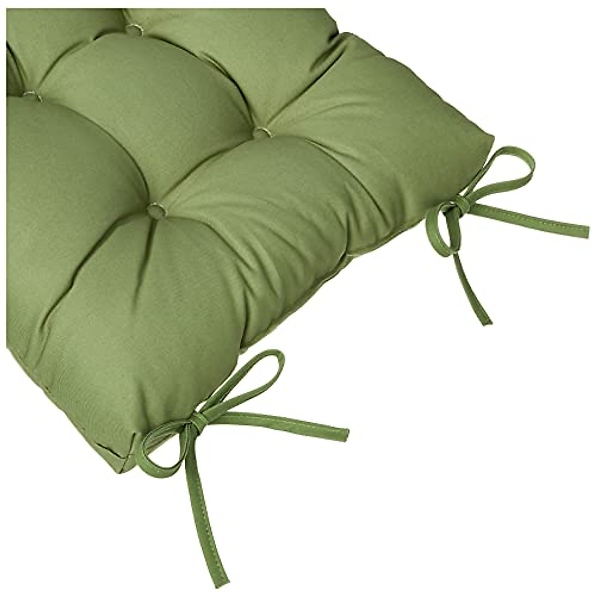 The Gripper Twill Jumbo XL Non-Slip Rocking Chair Cushion Set with Thick Padding, Includes Seat Pad & Back Pillow with Ties for Indoor Living Room Rocker, 17x17 Inches, 2 Piece Set, Green
