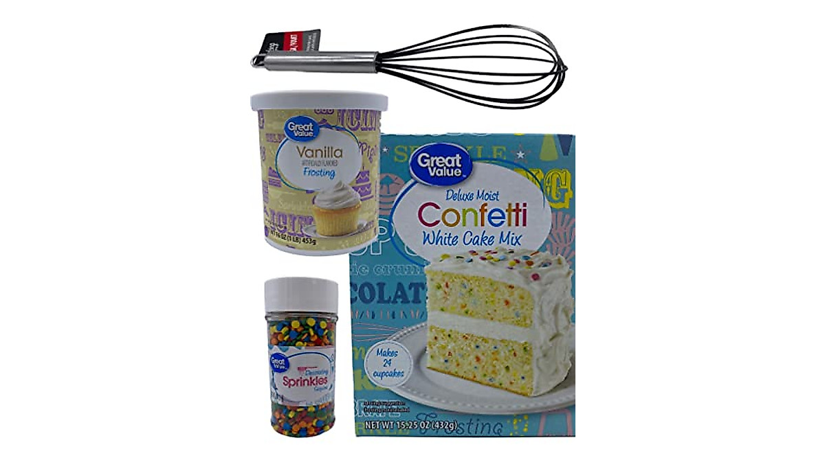 Confetti Cake & Cupcake Bundle Set - Fun Baking Kit for Celebrations