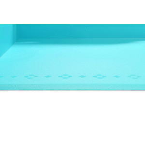 Seki Japan Multifunction Cutting Board, 5.98 inch Mini Plastic Corner Chopping Board, Blue Kitchen Prep Mat