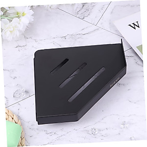 DOITOOL 2 Pcs Corner Storage Holder Storage Shelves Bathroom Corner Shelf Washroom Corner Shelf Shower Corner Shelf Storage Shelf Corner Storage Rack Black Shelf Bathroom Shelf Small Tray