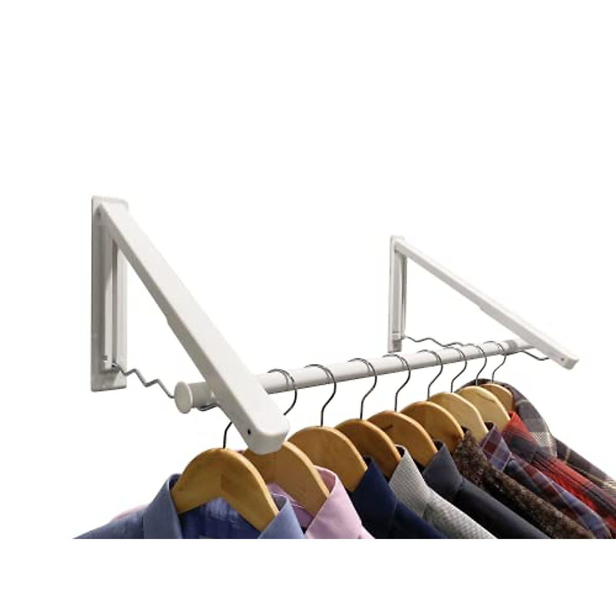 Wave Rack Closet Organizer Folding Hanger Rack, Wall-Mounted