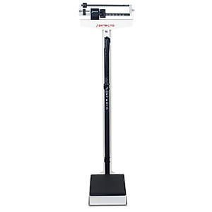 Detecto 439 Weigh Beam Eye-Level Physician Scale with Height Rod, 400 lb x 4 oz Capacity