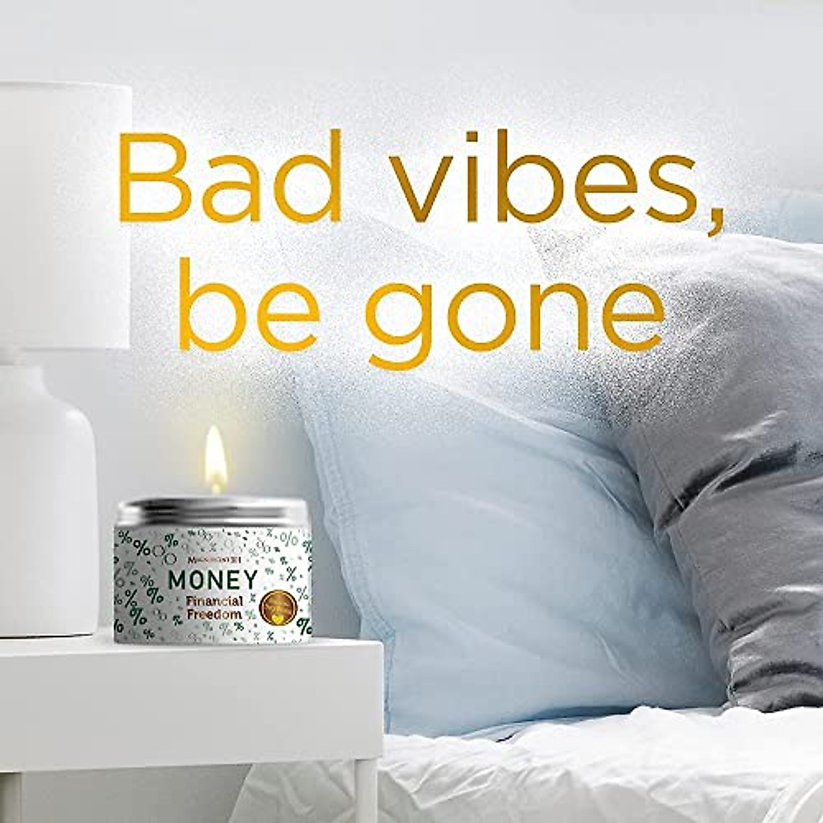 MAGNIFICENT 101 Money Financial Freedom Aromatherapy Candle − Clove, Cinnamon, Citronella Scented Natural Soybean Wax Tin Candle for Purification and Chakra Healing