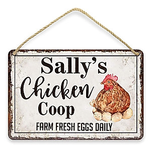 Personalized chicken coop metal wooden sign farm fresh eggs daily,custom name farm and home decoration plaque