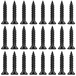 Black 2.4 x 1.5 Inch Metal Flat Straight Mending Plates Fixing Corner Brace with Screws for Furniture, Wood, Shelves, Cabinet, 12 Pcs