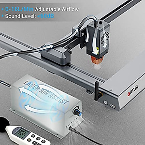 ORTUR Selected Laser Air Assist for Laser Cutter, 16L/min Airflow Air Assist Pump Kit for Most Laser Engraver and Cutter, Low Noise, Clean Surface & Smooth Edge