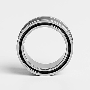 TBOSEN 2 pairs Stainless Steel Ear Plugs Black Gauges Stretching Screw Fit Tunnels Expander Piercing Jewelry