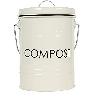 The Relaxed Gardener Kitchen Compost Bin (0.8 Gallon) - Rust Proof and Leak Proof Countertop Compost Bucket with Lid, No Smells Organic Waste Bin for Rustic Country and Farmhouse Style Kitchens