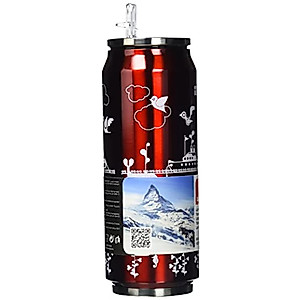 IBILI Thermos can Eco 500 ml of Stainless Steel, Red/Silver, 7 x 7 x 20 cm
