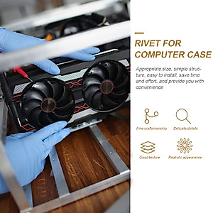 SOLUSTRE 40 pcs Shock-absorbing nails Fan Mounting Pin Absorption Pin computer fans case fans Vibration Reducing Fan Mounting Noise Absorption Rivet Computer Components screw Chassis