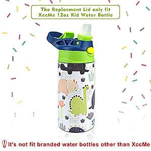 XccMe 12oz Kid Sippy Cup Replacement Lids,1 Pack Leak Proof Splash Resistant Silicone Suction Nozzle Lid,BPA Free.Inner Diameter:2.6IN(Blue)
