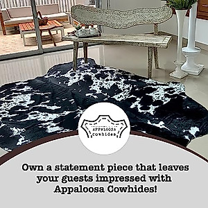 Appaloosa Cowhides Genuine Cowhide Rug - Natural Black and White Rugs for Living Room & Bedroom Aesthetic - Real Cow Hide Rug for Rustic Home Decor - Authentic 6'x8' Black & White Collection