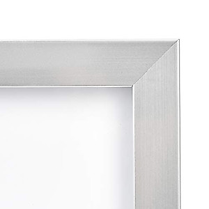 Amazon Basics Rectangular Photo Picture Frame, 5" x 7", Pack of 2, Nickel