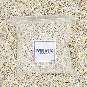 MRMX (1/2 lb) 8oz Crinkle Cut Paper Shred Fillers in Zip Lock Bag for Gift Baskets, Bags, Boxes. Make Gifts Look Pretty! IVORY