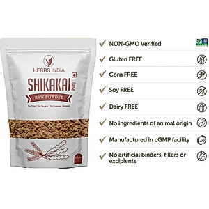 Shikakai Powder for Hair Growth - Acacia Concinna (Shikai Powder) - Best Natural Cleanser - All Natural - Herbs India (One LB - 16 Ounce)