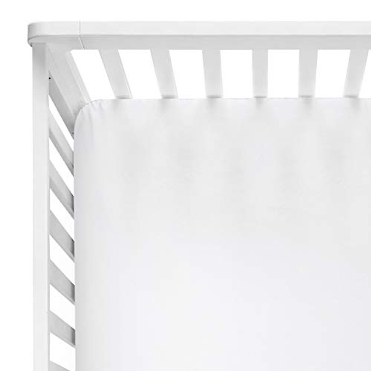 Cotton Organics 100% Organic Jersey Fitted Crib Sheets Soft, Hypoallergenic & Durable Premium Cotton, Natural White for Boys and Girls (White)