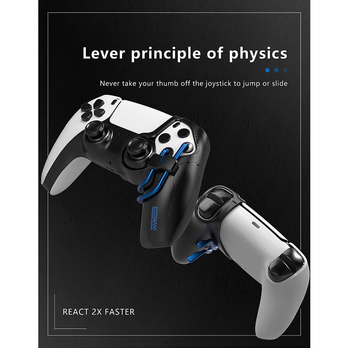 EXknight Deathclaw Back Paddles Attachment, Back Buttons Adapter for PS5 Controller