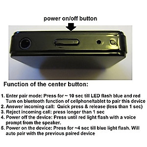 BMR A2DP 2in1 iPhone Bluetooth Music Receiver Adapter for 30 Pin Dock Headphone: Bose Sony Beats iHome Echo Alexa Motorcycle Car Stereo with 30 Pin Dock