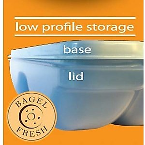 Bagel Fresh Container (1 Count, Holds 6) Fresh Bagel Keeper & Airtight Container for Bread Storage - Bagel Saver Container - Eco Friendly, Reusable Bagel Storage Container