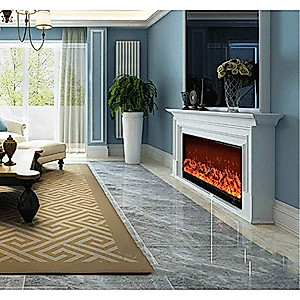 JYCCH Electric Fireplace Wall-Mounted 700mm Built-in Electric Fireplace Electric Fireplace Portable Electric Stove with Realistic Wood fire Flame Effect Adjustable tat overheating