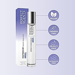 Perfect Scents Fragrances | Inspired by Thierry Muglar's Angel Rollerball | Fragrance for Women | Vegan, Paraben Free, Phthalate Free | Never Tested on Animals | 0.34 Fl Oz