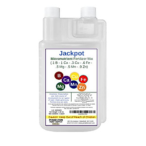 Jackpot Micronutrient Liquid Fertilizer Mix | Indoor & Outdoor | for Plants, Flowers, Vegetable Gardens, Trees, Shrubs & Lawns (32oz)