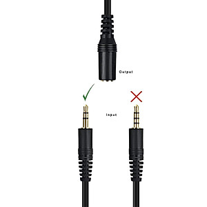 Pasow 3.5mm Stereo Male to Female Extension Audio Cable Cord (1 Feet)