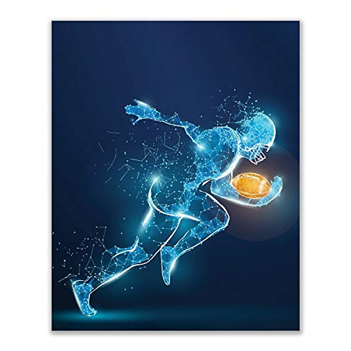 Football X-Ray Wall Art Decor Prints - Set of 4 (8x10) Inch Unframed Poster Photos - Bedroom