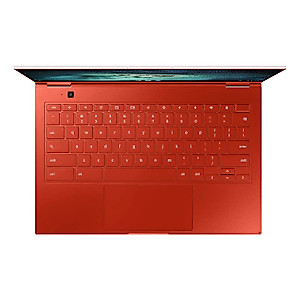 SAMSUNG Galaxy ChromeBook 13 Laptop 13.3" 4K UHD AMOLED Touchscreen (100% Adobe RGB, 100% DCI-P3) Intel Quad-Core i5 Processor 8GB RAM 256GB SSD Backlit Fingerprint USB-C ChromeOS Fiesta Red