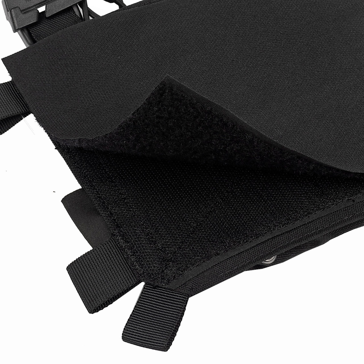 OneTigris SMG Magazine Pouch with Hook Backing Tactical Placard for MP5 MP7 Magazines with Elastic Retention Straps Black