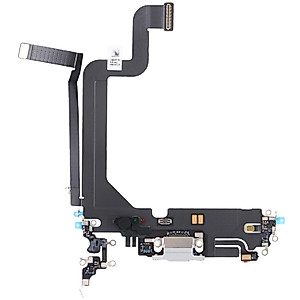 Charging Port Board Dock Connector Flex Cable Replacement Compatible with iPhone 14 Pro Max 6.7inch (White)
