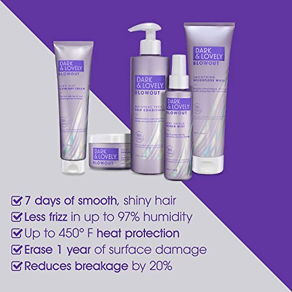 SoftSheen-Carson Dark and Lovely Blowout Moisture Hair Mask & Deep Treatment Conditioner with Castor Oil, For All Hair Types Including Curly, 12 fl oz