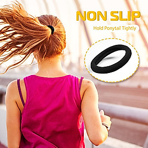 Hair Ties for Girls, IKOCO 50Pcs Seamless Hair Ties for Thick Hair, Hair Ties No Damage Ponytail Holders for Women Girls